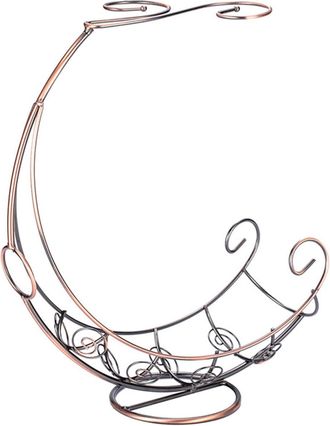 BESPORTBLE Modernes Weinregal in Piratenschiff Design aus Robustem Dekorativer Weinhalter f&uuml;r Flaschen und H&auml;ngende Weingl&auml;ser f&uuml;r K&uuml;che Bar und Weinliebhaber St