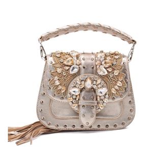 Alma En Pena Schultertasche mit Juwelendetails - - Bags - Damen - Gelb - ONE SIZE