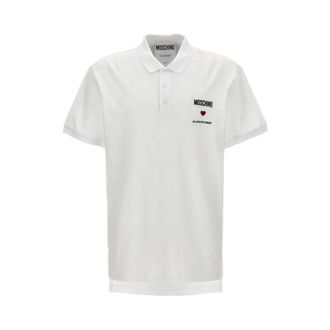 Moschino Baumwoll-Polohemd - - Tops - Herren - Wei&szlig; - 2XL
