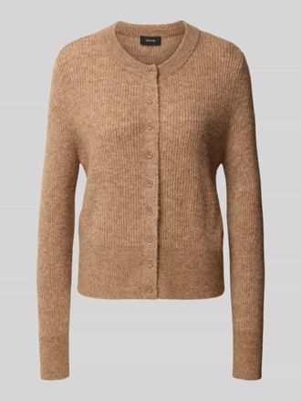 OPUS Strickjacke aus Alpaka mit Rippstrick