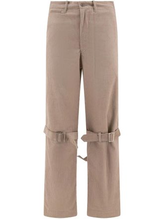 KAPITAL Hose mit Schnallenriemen - Grau