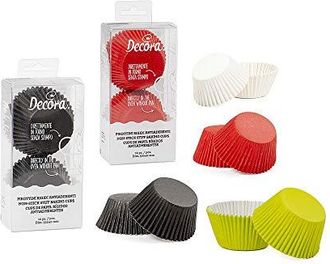 Decora 0339025 PAPIERFÖRMCHEN SCHWARZ, 12 ST