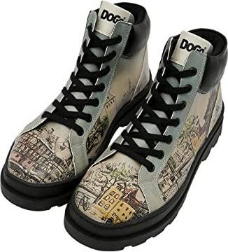 Dogo Femme Cuir Vegan Beige Bottes - Take A Walk Motif-41