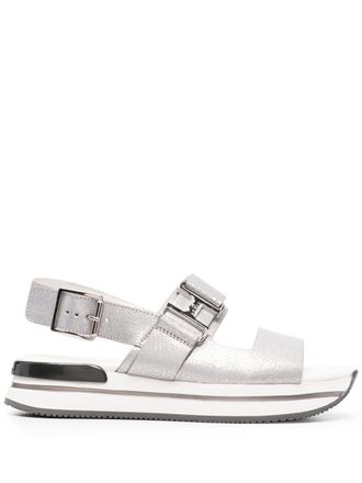Hogan Sandalen mit Logo - Grau