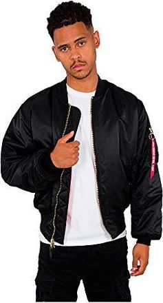 Alpha Industries Homme Ma-1 Manteau, Noir (Black), XL EU