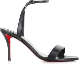 Christian Louboutin Femme, Chaussures, Noir, Taille: 38 EU Leather Sandal