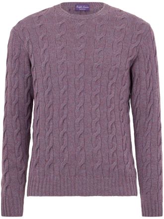 Ralph Lauren Purple Label Pullover mit Zopfmuster - Violett