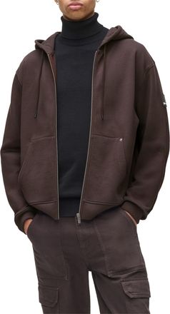 Karl Lagerfeld Regular Patch Zip Hoodie, Chocolate Torte, XL
