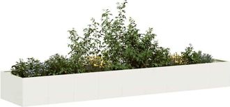 vidaXL vidaXL Jardinière blanc 360x80x40 cm acier