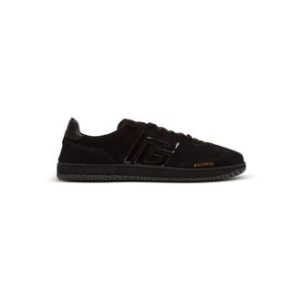 Balmain Sneakers Swan aus Wildleder und Lackleder - - Shoes - Herren - Schwarzk - 41 EU