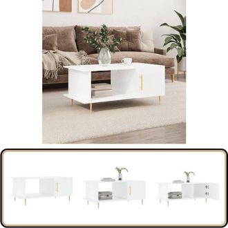 vidaXL Vidaxl - Couchtisch Hochglanz-Weiß 90x50x40 cm Holzwerkstoff - Couchtisch - Wohnzimmerstil - Holzwerkstoff Möbel - Weißer Couchtisch - Sideboard