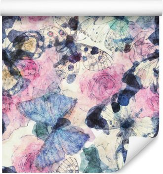OEM Carta Da Parati Con Farfalle Colorate Per Soggiorno E Camera Da Letto, 50x1000 Cm