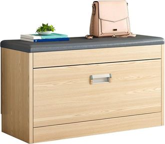 Generic Schuhaufbewahrungsbank for Den Eingangsbereich Mit Gepolsterter Sitzfläche for Den Flur Zu Hause, Gepolsterter Moderner Schuh-Organizer Aus Holz Mit G