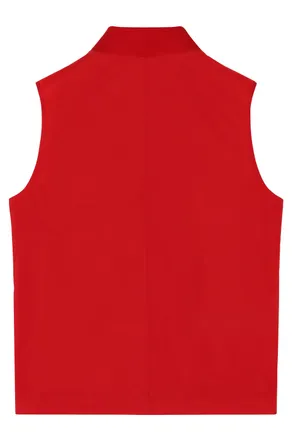 Moncler Boys Sleeveless Jacket Red Polyamide