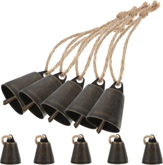 IFUNDOM 10 St&uuml;ck Rustikale Metall H&auml;ngeglocken Vintage Windspiel Anh&auml;nger Selbstgemacht Bastelglocken f&uuml;r Weihnachts und Festdekoration