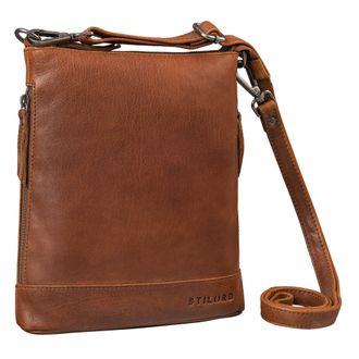 STILORD Koko Handtasche Damen Weiches Leder Klein Umh&auml;ngetasche Echtleder Hobo Bag Frauen Schultertasche Vintage Tasche mit Rei&szlig;verschluss, Farbe:sila - braun