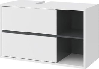 Vicco Waschbeckenunterschrank Wei&szlig; Viola 100x60x46 cm - Unterschrank Badezimmer, Leichte Reinigung des Bodens Dank wandh&auml;ngender Montage