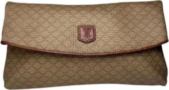 Celine Pre-owned Vintage Triumph Monogram Leather Clutch - Femme - Pre-owned - Beige - Taille: ONE Size
