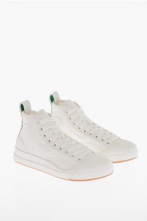 Bottega Veneta Canvas VULCAN High-Top Sneakers with Rubberized Toe size 35,5
