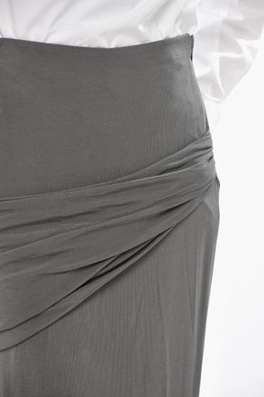 Givenchy Stretch Viscose Midi Skirt with Front Draping Givenchy