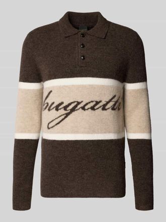 Bugatti Slim Fit Pullover mit Woll-Anteil