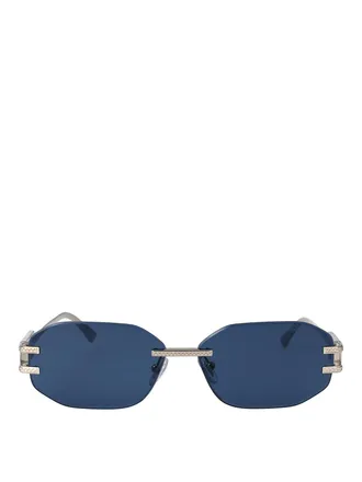 Versace Lunettes De Soleil - Argent