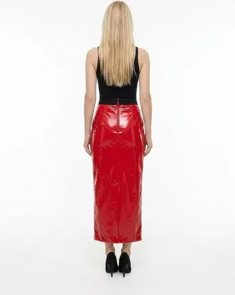 Dolce & Gabbana Womens Red Elastane Long Skirt