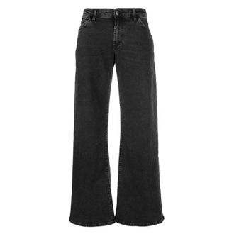 3x1 Schwarze Rock Wide-Leg Jeans - - Jeans - Damen - Schwarzk - W29