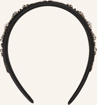 Etro Etro Haarreif Aus Satin Mit Schmucksteinen schwarz