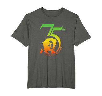 Bob Marley Rasta 75th Anniversary Logo T-Shirt