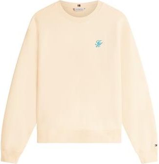 Tommy Hilfiger Sweat droit brod&eacute; en coton m&eacute;lang&eacute;