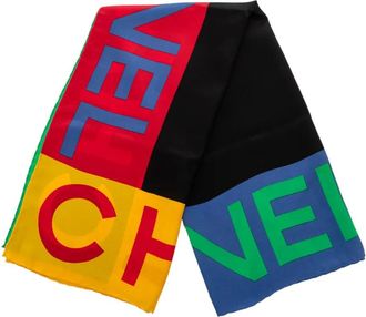 Chanel 20th Century Logo Printed Silk Scarf scarves - Schwarz