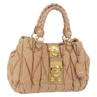 Miu Miu Sac &agrave; main Pre-owned - Femme - Pre-owned - Beige - Taille: ONE Size