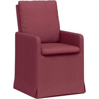 vidaXL Esszimmerstühle 2 pcs Weinrot 57 x 67 x 98 cm Stoff vidaXL