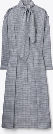Tory Burch Jacquard-Hemdkleid mit Bindedetail vorne
