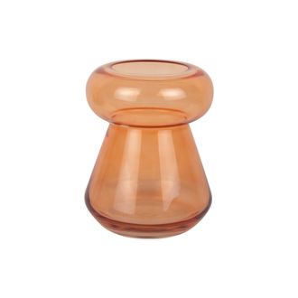 Present Time Vase Excelente - Orange - 20.5x20.5x26cm - Rund - Glas - Blumenvase - Vase für Trockenblumen - Vasen decko - Weihnachtsdekoration - Geschenk für sie