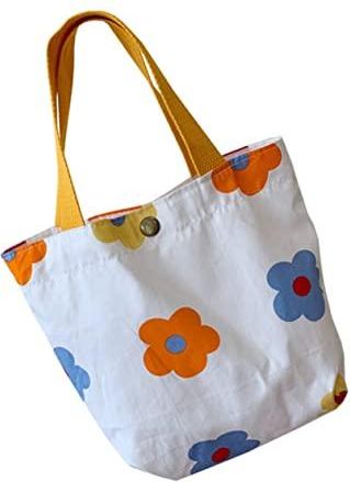 FOMIYES Sac à Main Mini Floral Toile Épaisse Pochette de Rangement pour Femme Sac Simple et Élégant pour Petits Objets Style et Créatif Capacité