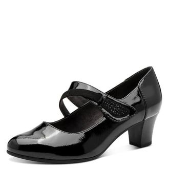 Jana Mary Jane Femme &agrave; Bride Vegan, Black Patent, 38 EU