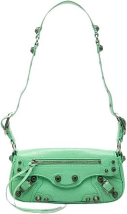 Balenciaga Pre-owned Le Cagole Sling XS Sac bandouli&egrave;re en cuir - Femme - Pre-owned - Vert - Taille: ONE Size