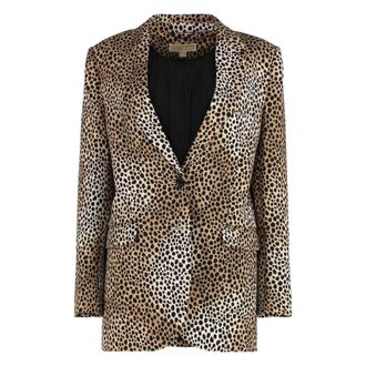 Michael Kors Cheetah Print Stretch Crepe Blazer - - Jackets - Damen - Mehrfarbig - S