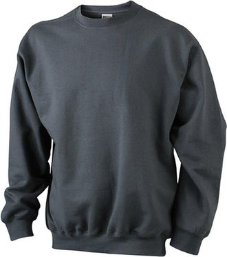 James & Nicholson Klassisches Komfort Rundhals-Sweatshirt (3XL, graphite)