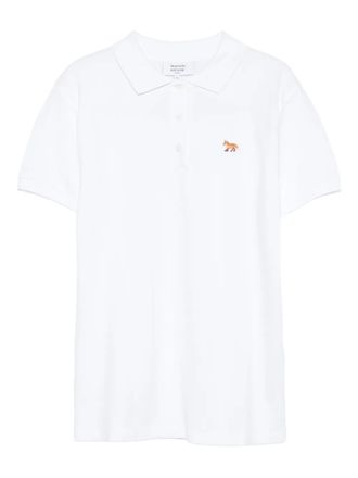 Maison Kitsuné polo à logo brodé - Blanc
