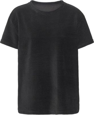 Buffalo T-Shirt mit weicher Cord-Struktur