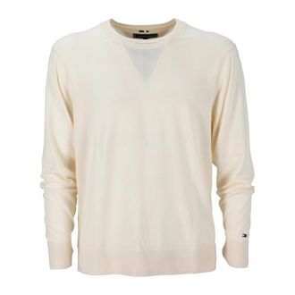 Tommy Hilfiger Baumwoll-Crewneck-Pullover in Blau - - Knitwear - Herren - Beige - S