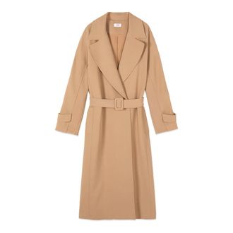 Oltre Langer Trenchcoat mit G&uuml;rtel - - Coats - Damen - Beige - L