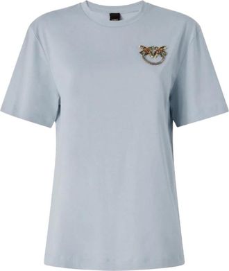 Pinko Pinko, Femme, Tops, Bleu, Taille: 42 FR Strepitoso T-shirt