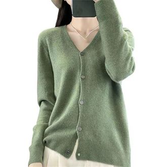 Generic Pull en laine m&eacute;rinos pour femme 100 % tricot col en V Version cor&eacute;enne polyvalente Hiver Cachemire, Wq015 Songshilv, Taille XL