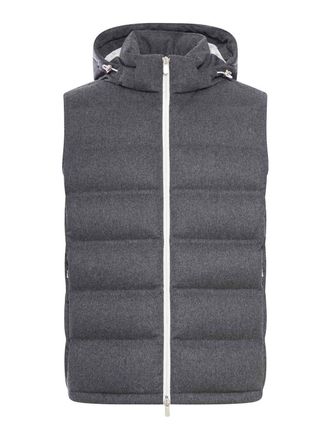 Brunello Cucinelli Blouson Rembourré - Gris