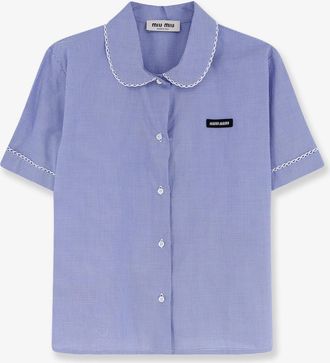 Miu Miu Vichy cotton shirt - MIU MIU - gender_Woman