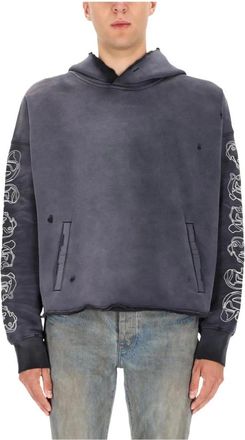 Purple Homme, Sweatshirts et sweats &agrave; capuche, Noir, Taille: M Sweat &agrave; capuche graphique us&eacute;